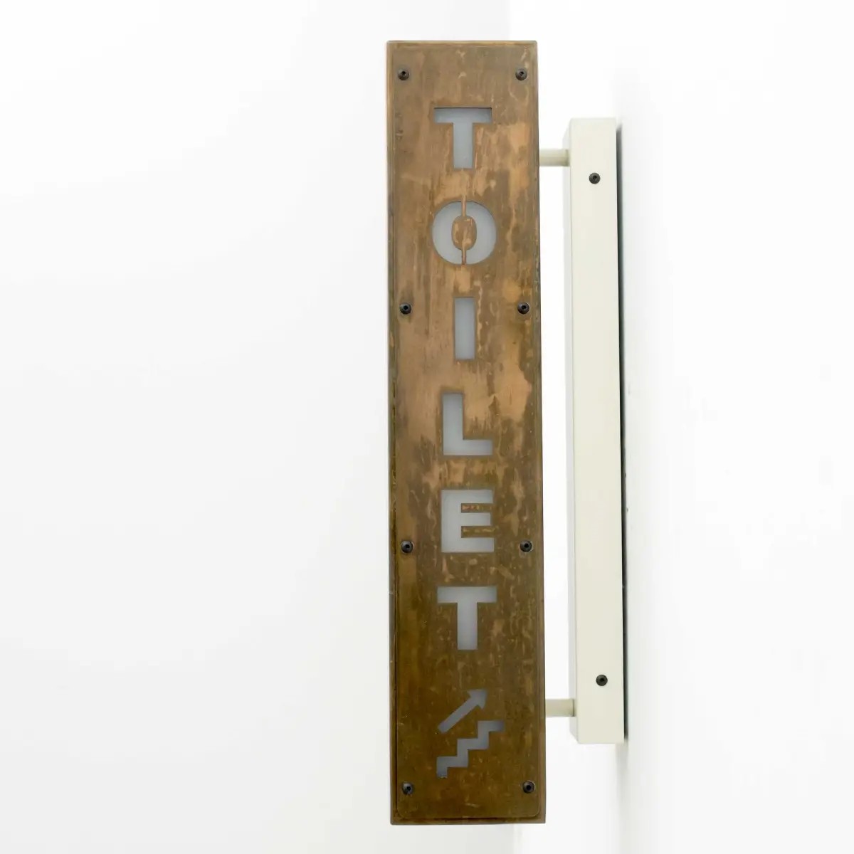 Rotulo señalización pared estilo industrial