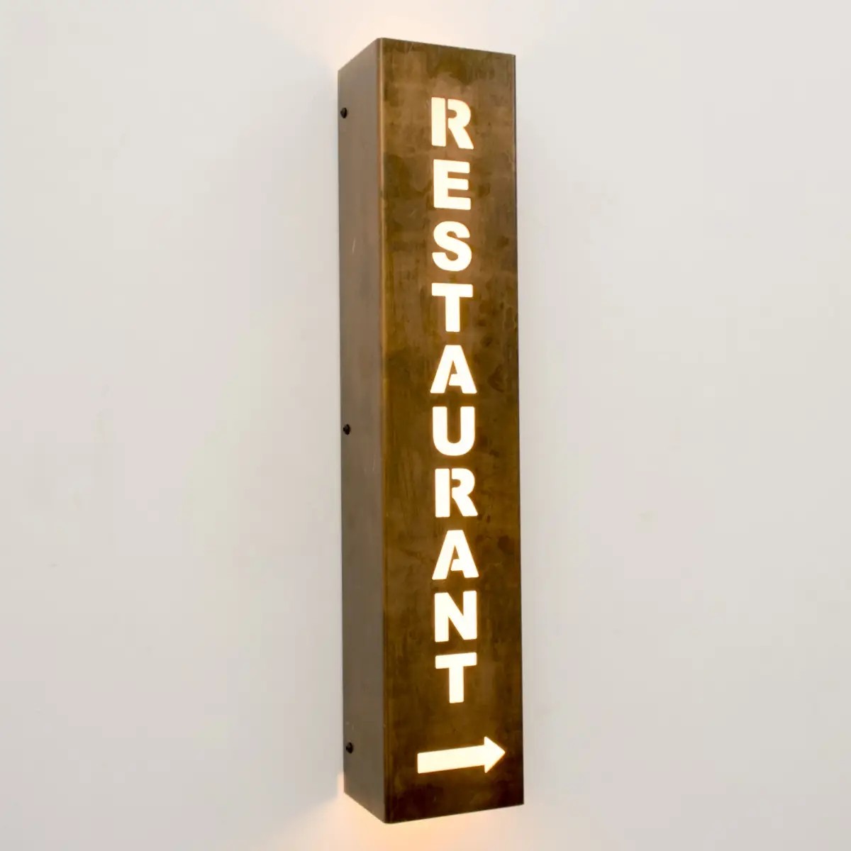 Rotulo señalización pared vintage