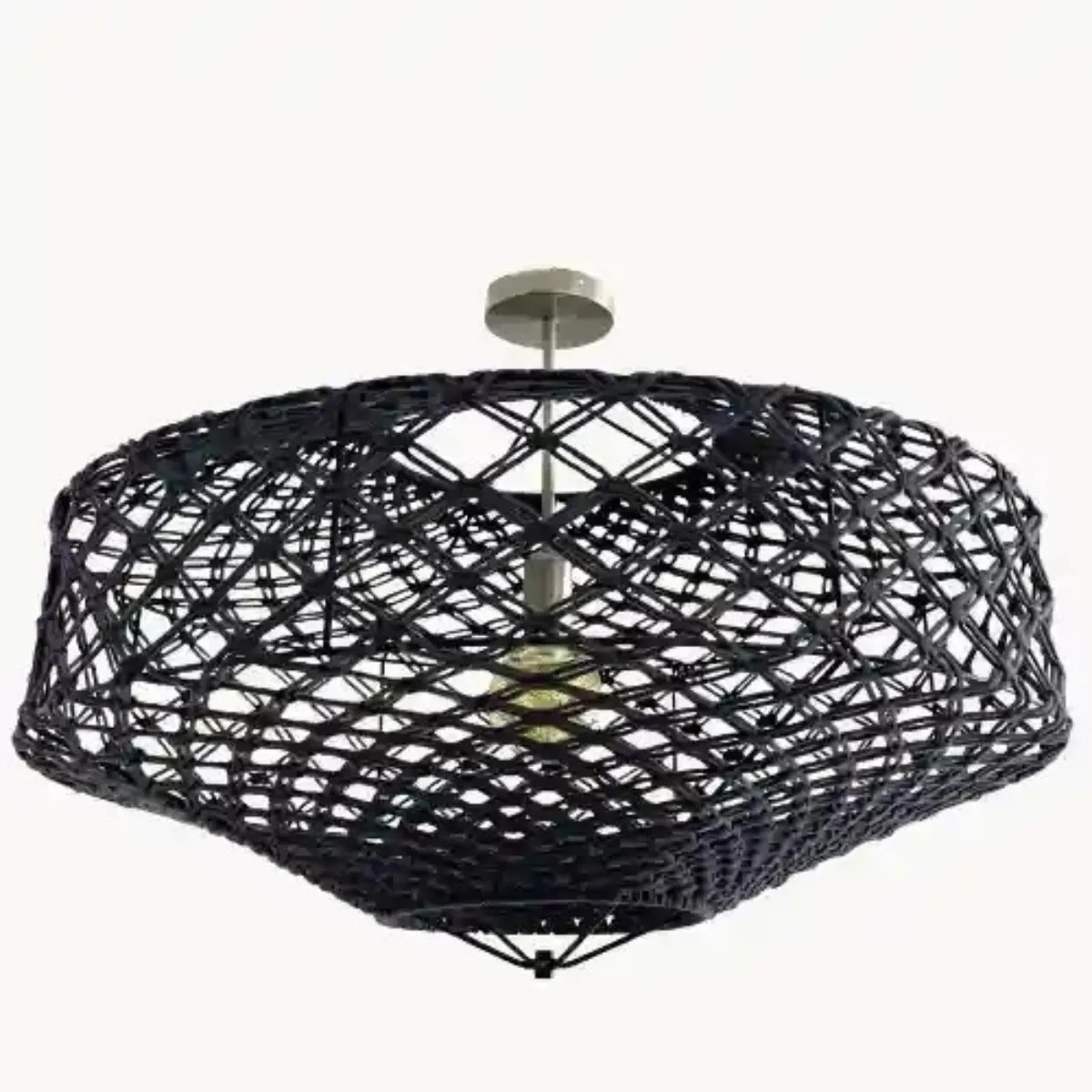 Grey and beige threaded ceiling lamp Gérard by Luz Vintage